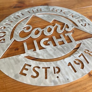 New Coors Light Can Logo Hanging Sign - Etsy
