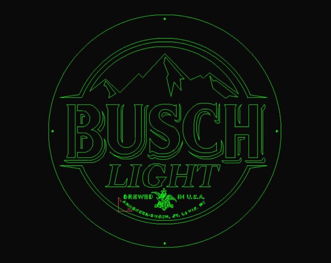 Busch Light Hanging Wall Sign DXF Download - Etsy