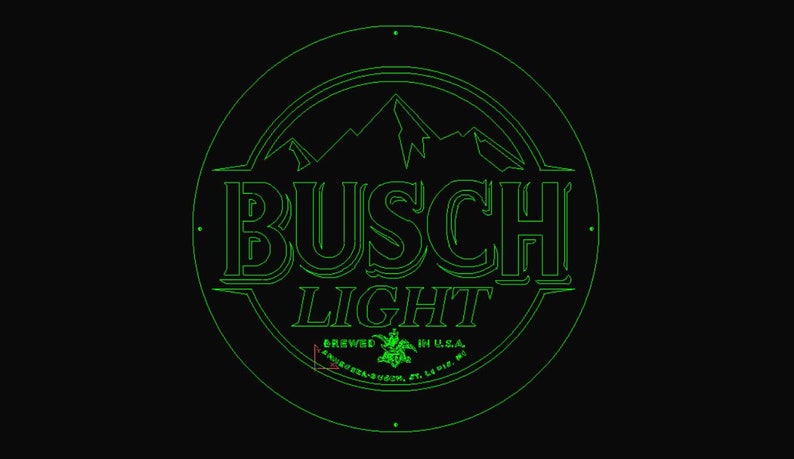 Busch Light Hanging Wall Sign DXF Download - Etsy