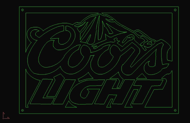 DXF Coors Light Hanging Wall Sign - Etsy