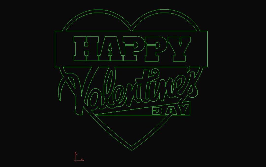 Happy Valentine's Day DXF - Etsy