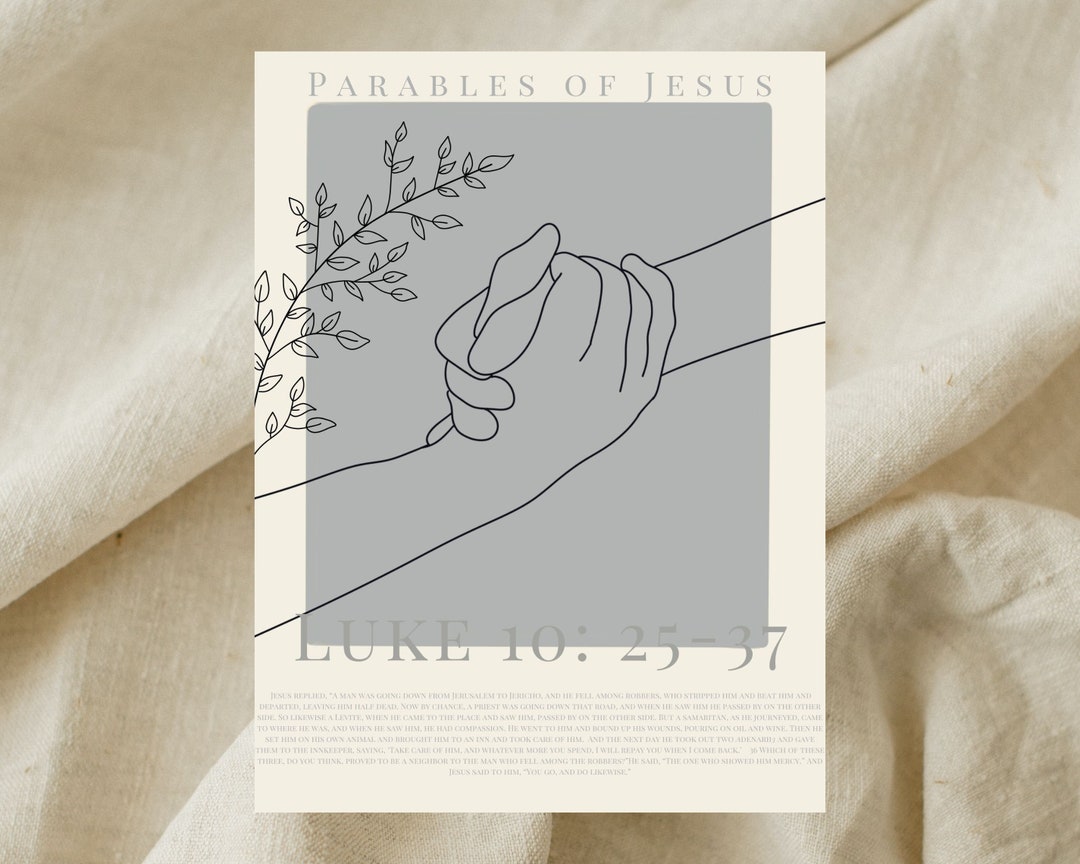 The Good Samaritan Bible Verse Wall Art Luke 10 Printable Wall Art or ...