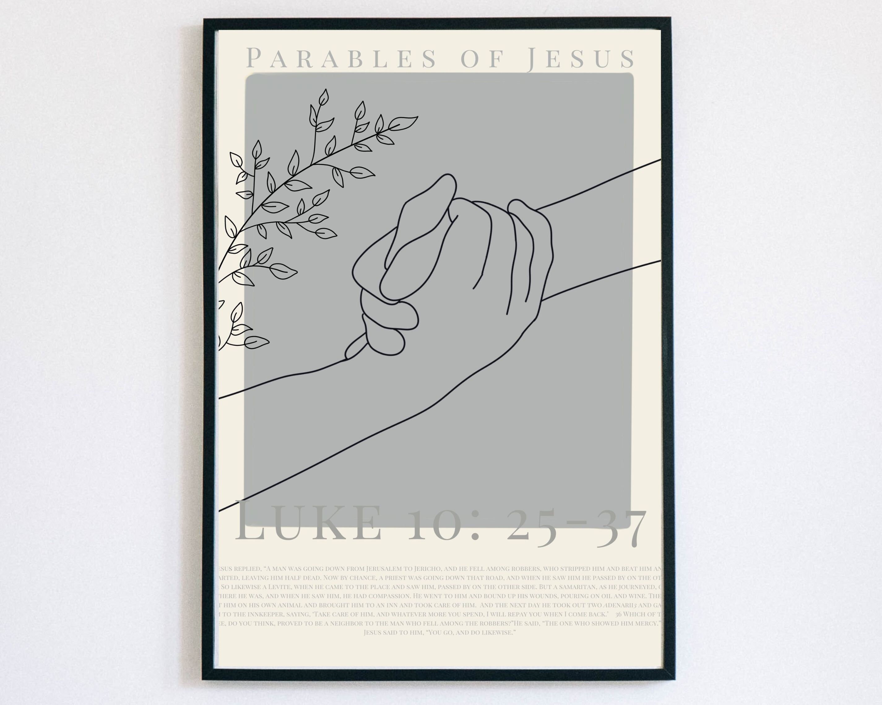 The Good Samaritan Bible Verse Wall Art Luke 10 Printable Wall Art or ...