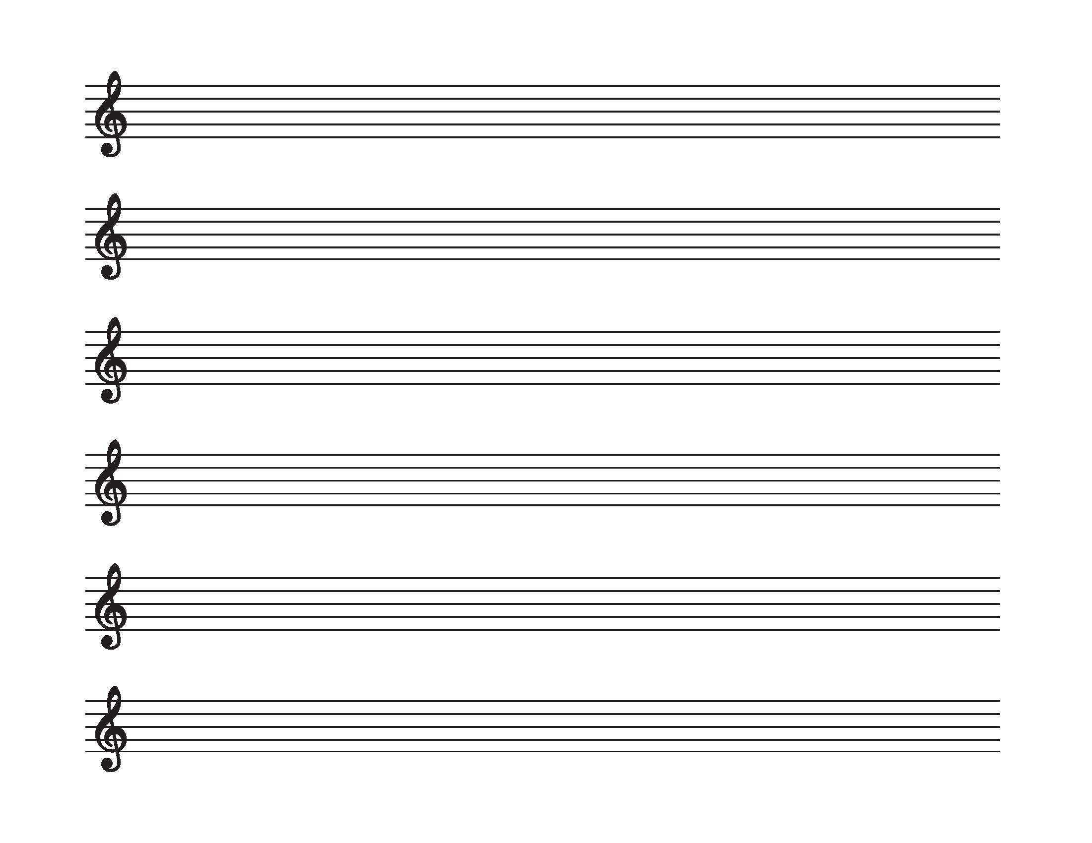 Staff Paper: Grand Staff, Treble Clef, Bass Clef letter Sized 8.5x11 ...