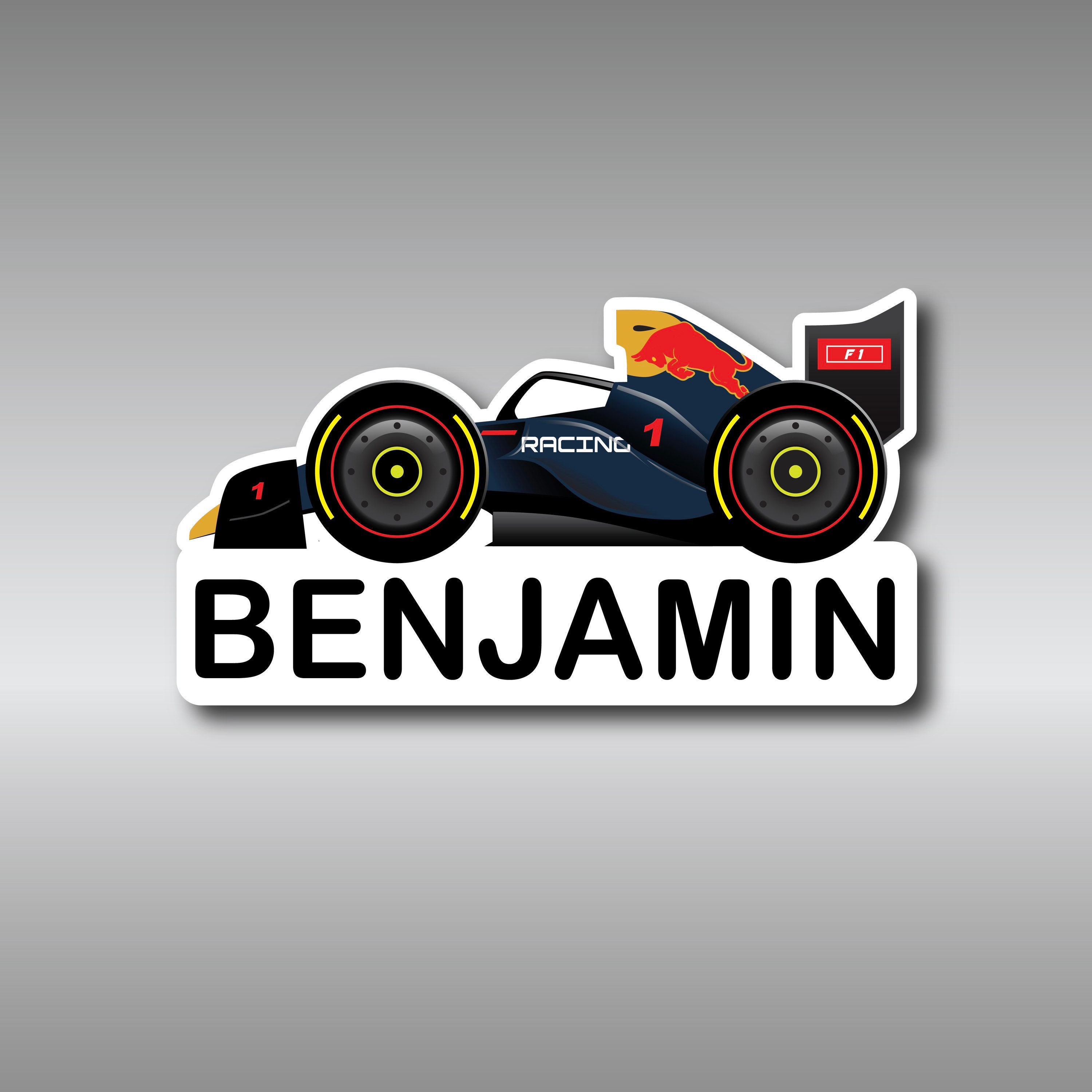 Personalized F1 Car Sticker - Etsy