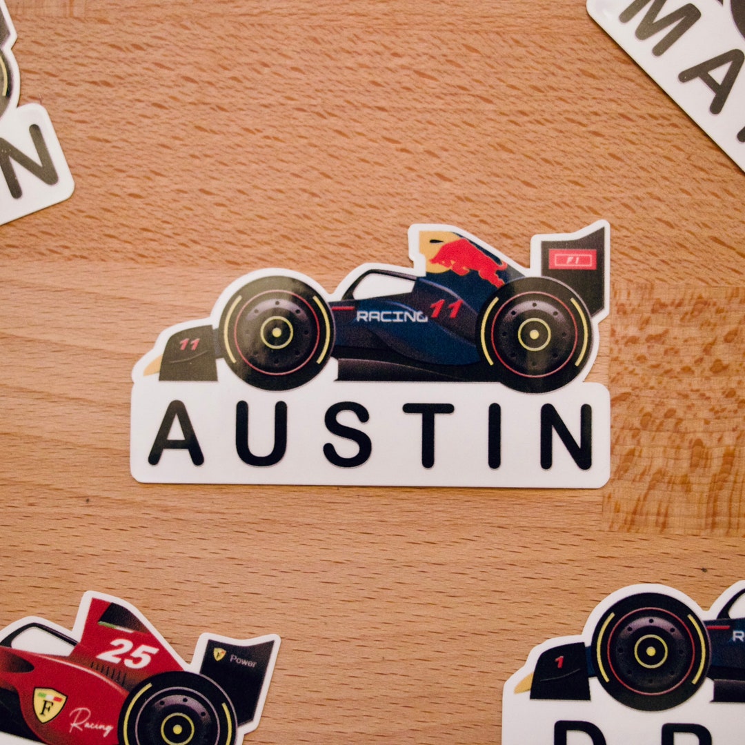 Personalized F1 Car Sticker - Etsy