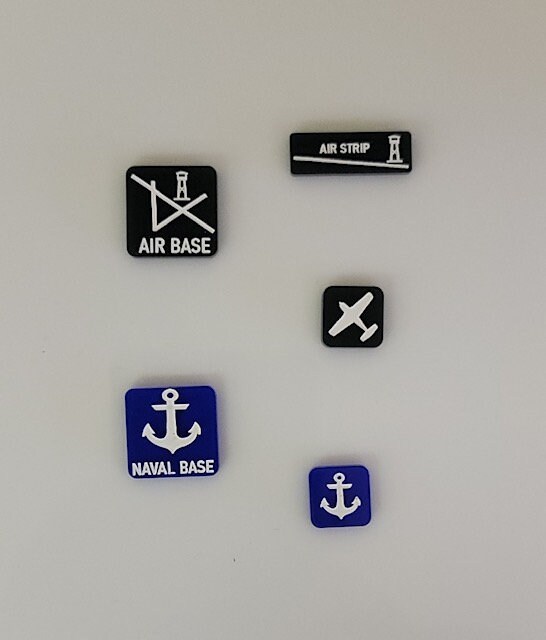 10pc Large Naval Port Marker (.75") With White Acrylic In-fill - Etsy