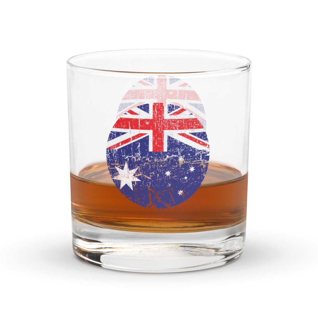 Custom ANZAC Flag Roundel Rocks Glass - Etsy
