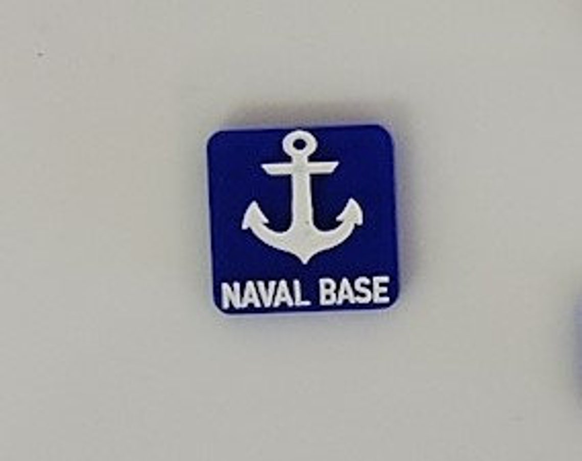10pc Large Naval Port Marker (.75") With White Acrylic In-fill - Etsy