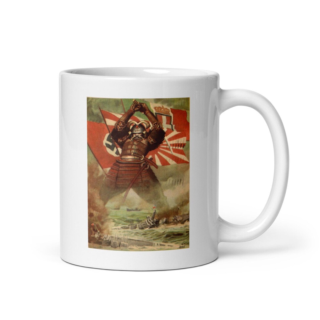 WW2 Axis Propaganda Poster White Glossy Mug - Etsy