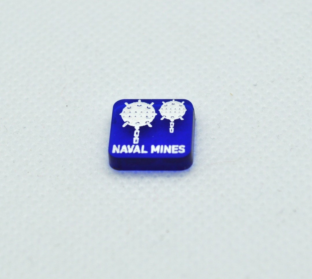 10pc Naval Mine Marker (13mm) With White Acrylic In-fill - Etsy