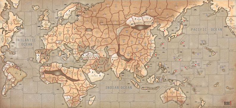 Custom Axis & Allies Global 1940 Blood Bath Addition Map - Etsy