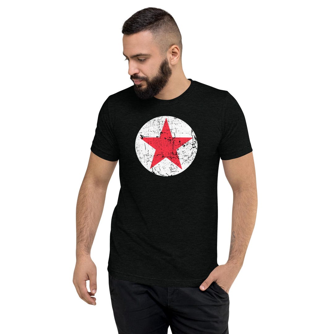 Men's Red Star Short Sleeve T-shirt - Etsy