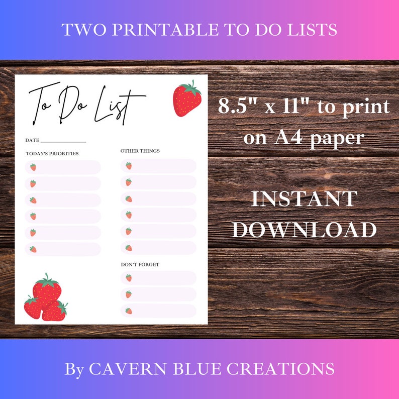 4 Printable Lists to Do List Shopping List to Do List Template to Do ...