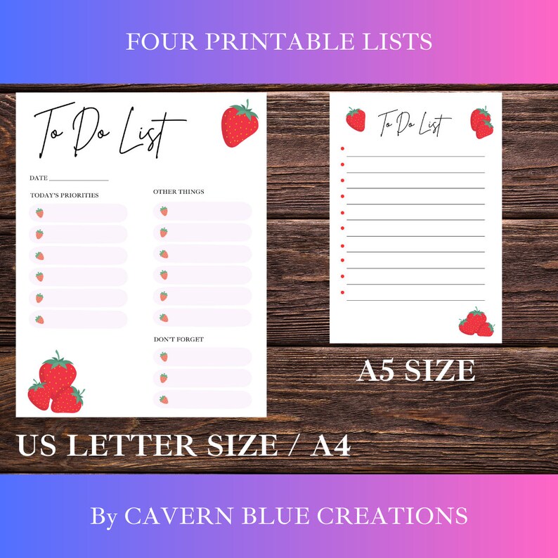 4 Printable Lists to Do List Shopping List to Do List Template to Do ...