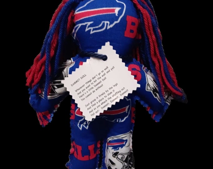 Buffalo Bills Dammit Doll blue & Red Hair - Etsy