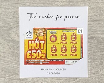10 X Personalised Lottery Ticket or Scratch Card Holder - Etsy UK