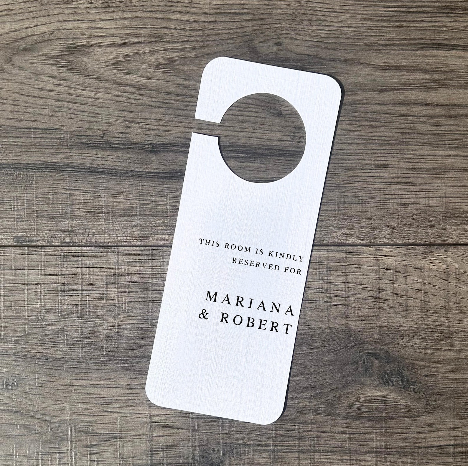 Personalised Wedding Reserved Room Door Hanger / Wedding Door Sign ...