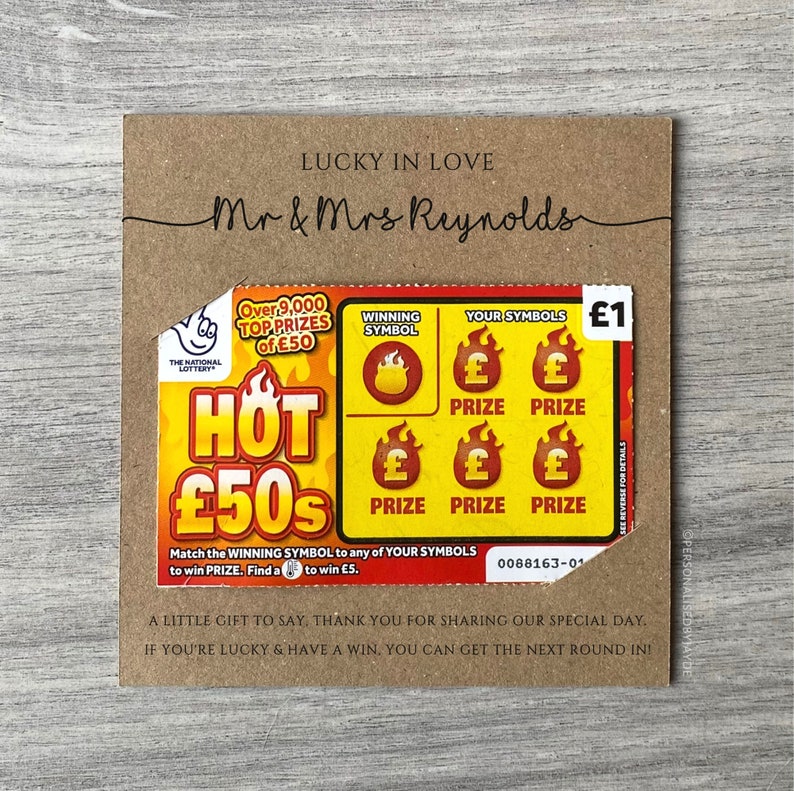 Personalised Scratch Card Holder - Etsy UK