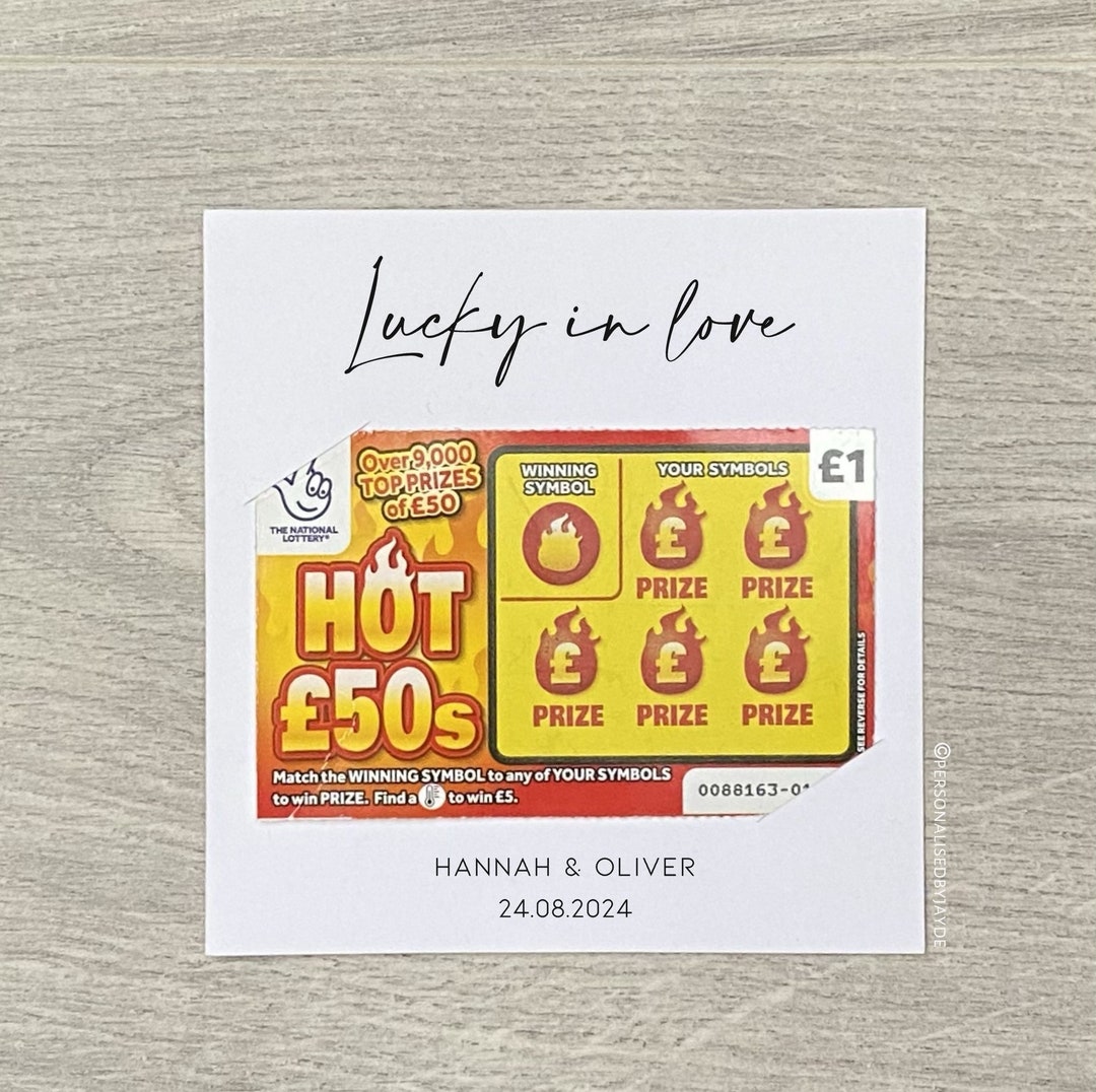 Personalised Scratch Card Holder - Etsy UK