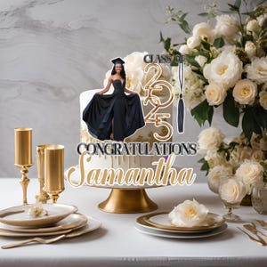 Custom 3D Graduation Cake Topper 2025 | Personalized Graduate Photo and ...