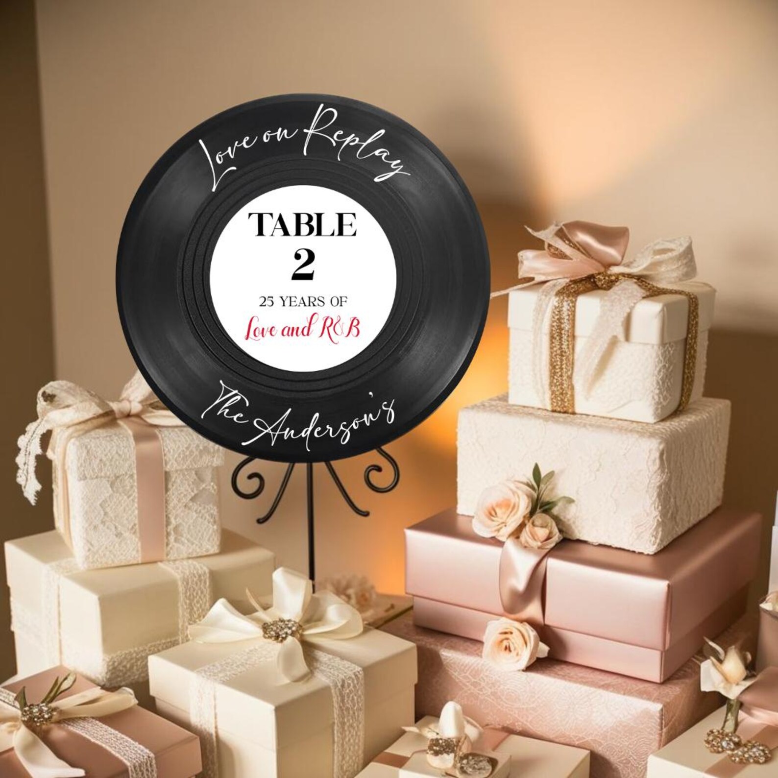 Retro Vinyl Record Wedding Seating Chart – Editable Guest List Sign ...