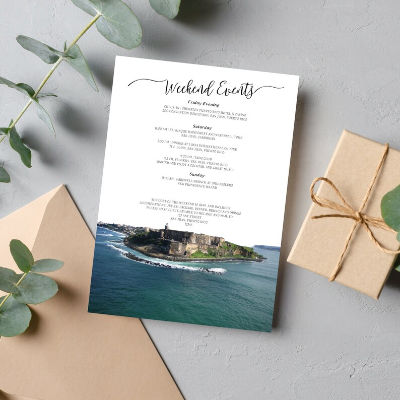 Puerto Rico Birthday Invitation Template Editable San Juan - Etsy
