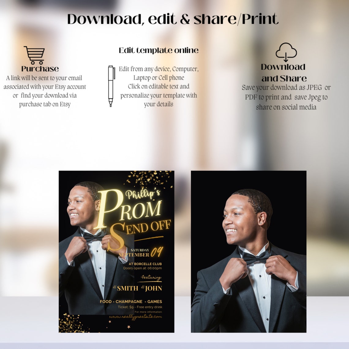 Prom Send off Party Invitation Prom Printable Invitation - Etsy