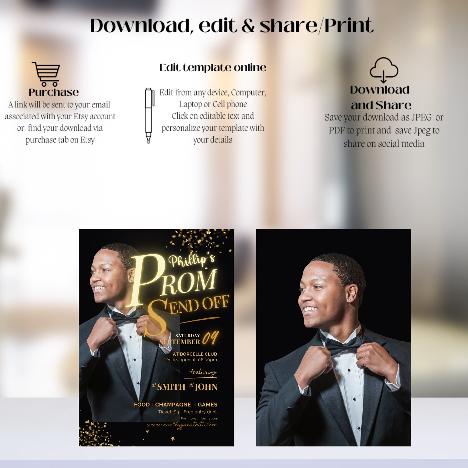 Prom Send off Party Invitation Prom Printable Invitation - Etsy