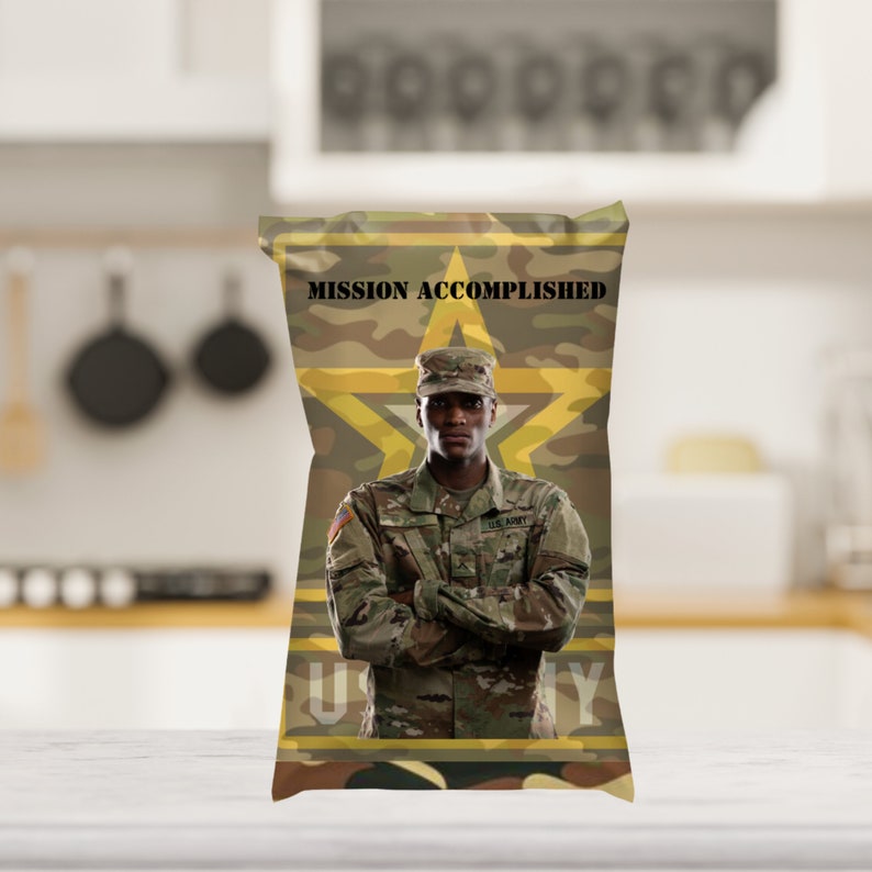 Army Birthday Chips Bag Labels, Army Camo Party Chip Bags, 1oz Snack ...