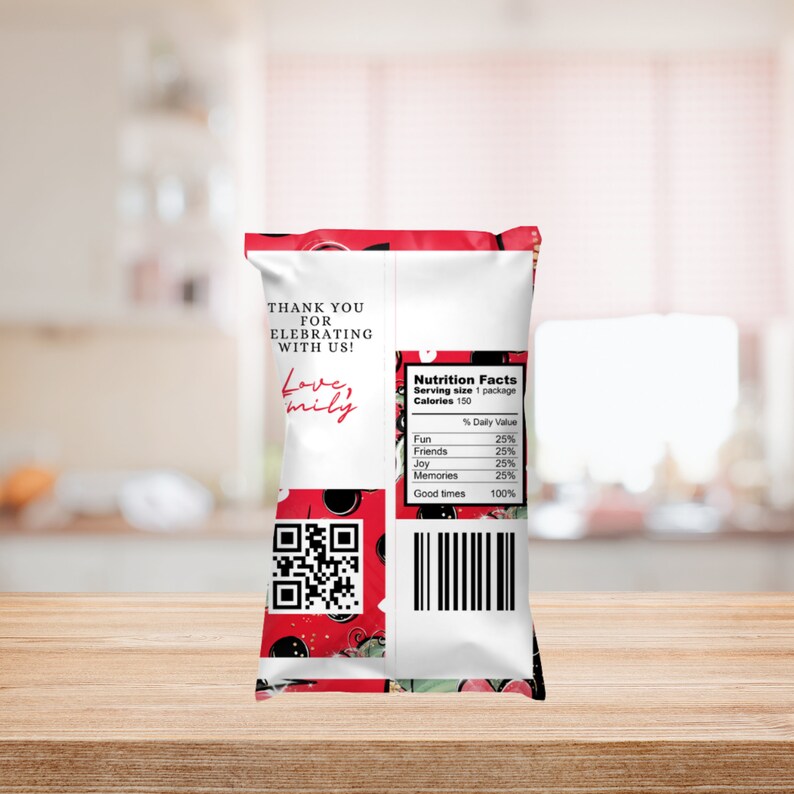 Ladybug Photo Birthday Chip Bag Labels Lady Bug Birthday Chip - Etsy