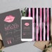 Pink Sealed Lips Birthday Invitation Template - Printable for Ladies ...