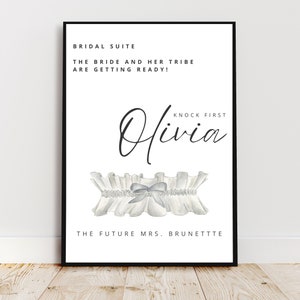 Bridal Suite Knock First Wedding Sign, the Bride is Getting Ready ...