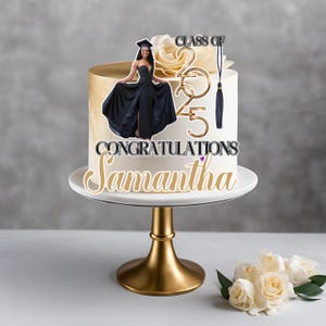 Custom 3D Graduation Cake Topper 2025 | Personalized Graduate Photo and ...