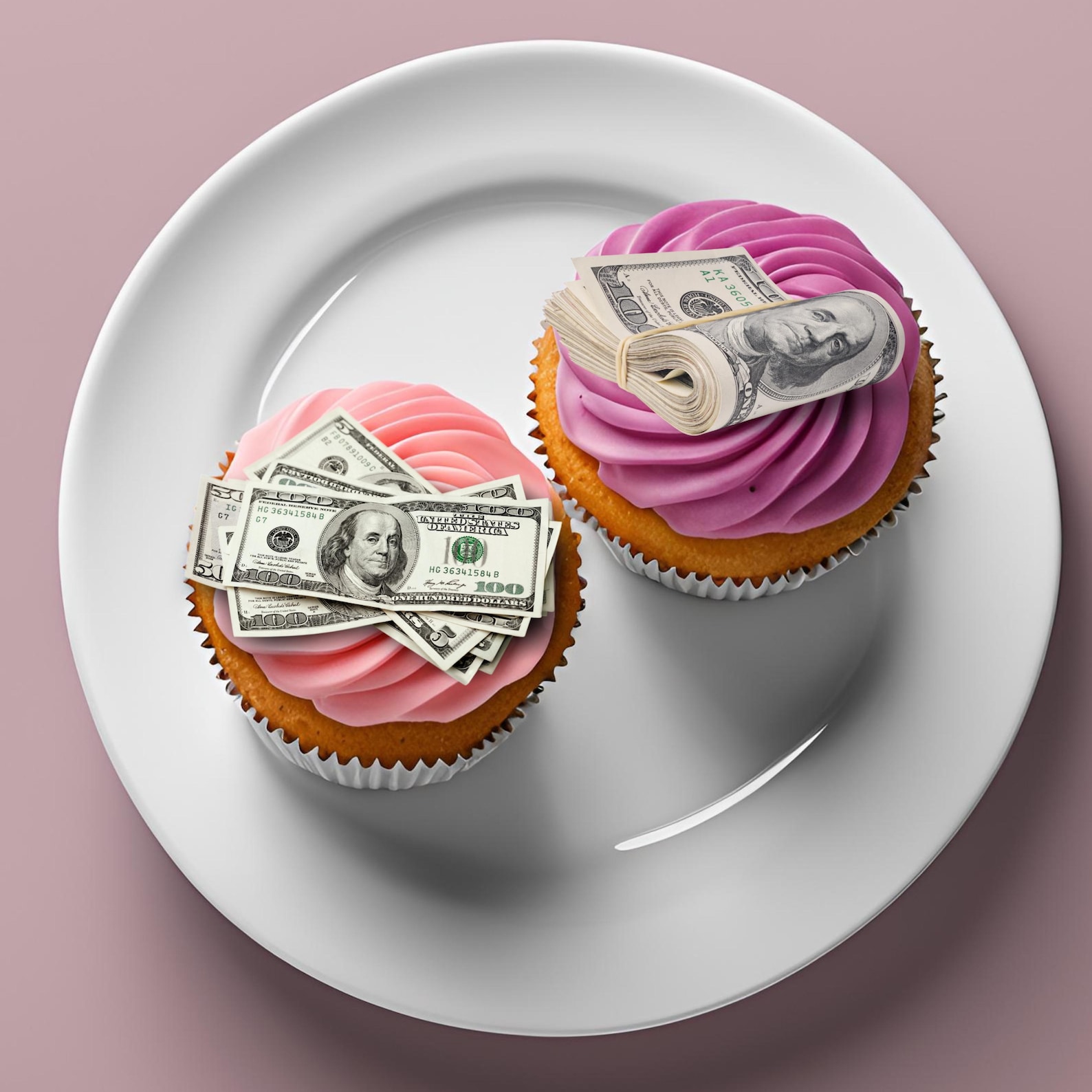 Edible Money Cake Topper & Cupcake Toppers | Dollar Bills Birthday Cake ...