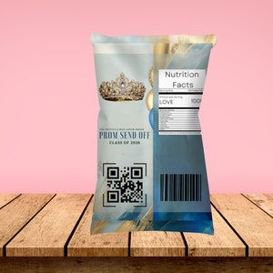 Prom Send off Chip Bag Template, Prom Party Favors, Printable Photo ...