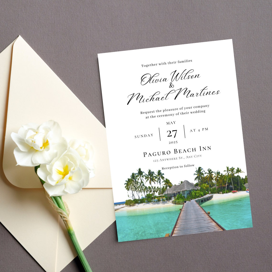 Maldives Island Bachelorette Invitation Template, Maldives Bachelorette ...