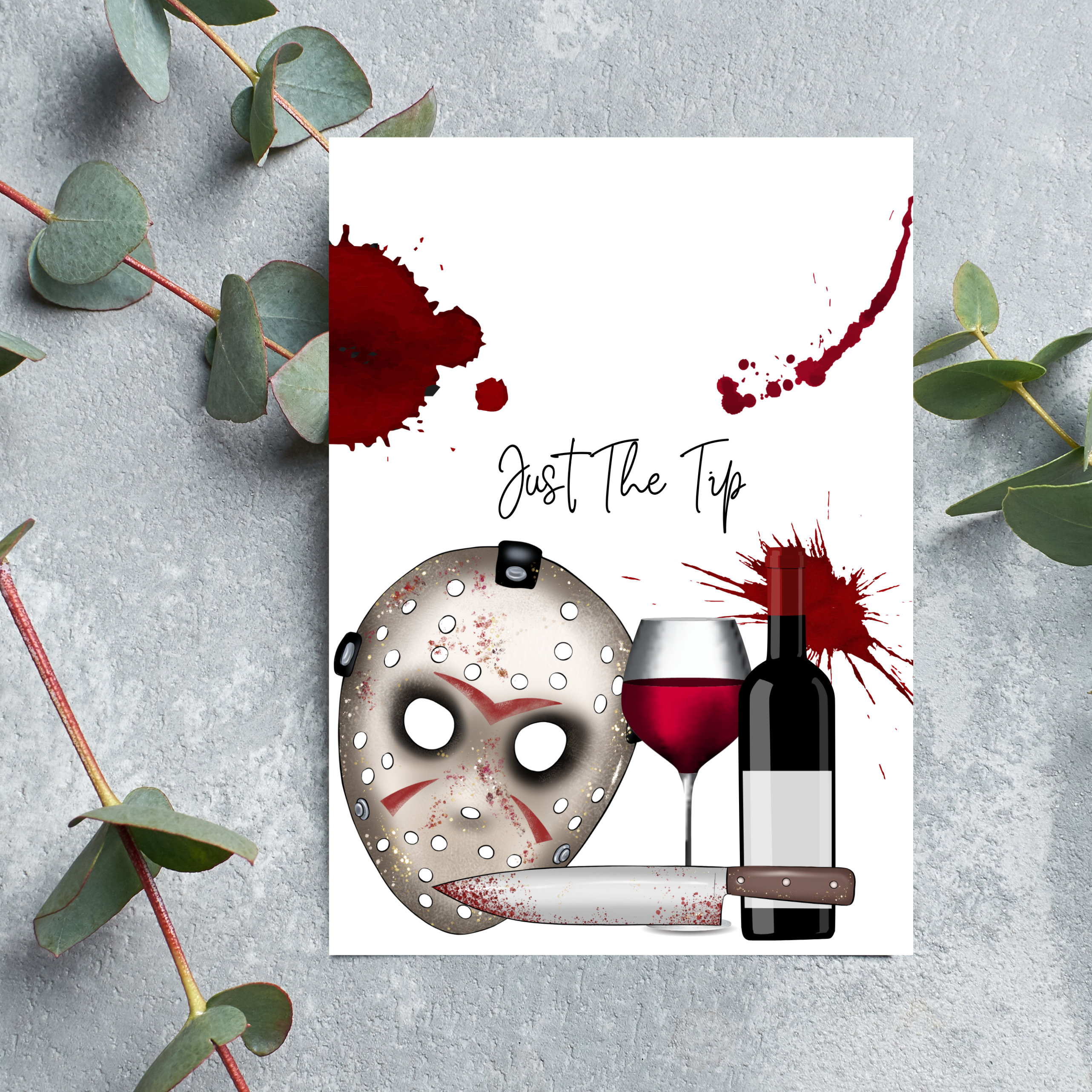 Horror Party Invitation, Adult Halloween Printable Invite, Killer Wine ...