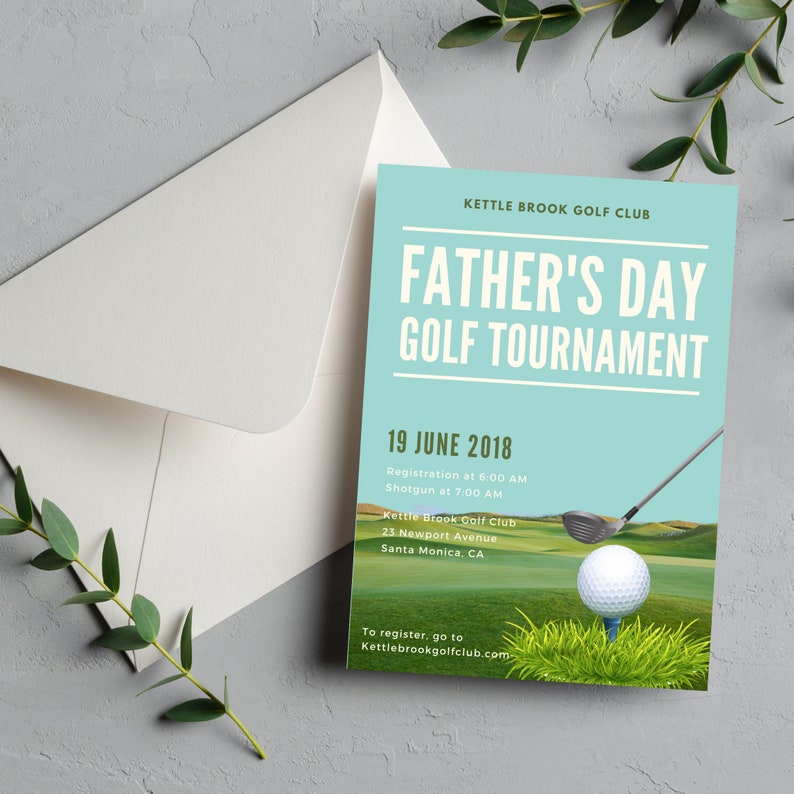 Father's Day Golf Tournament Invitation Golf Theme - Etsy