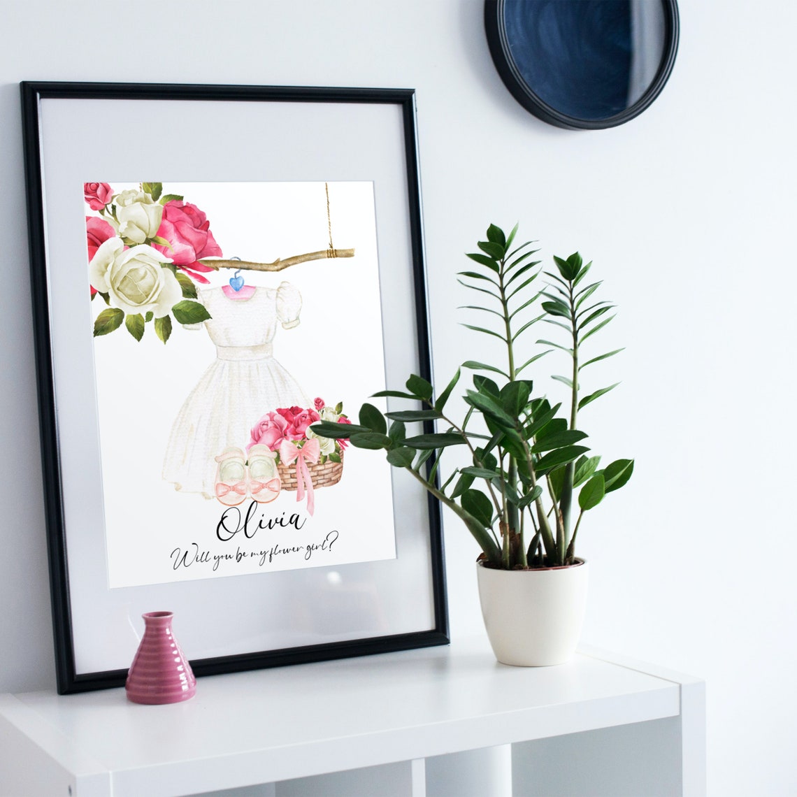 Flower Girl Proposal Sign Template Will You Be My Flower - Etsy