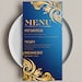 Royal Blue & Gold Wedding Menu Design | Customizable Elegant Engagement ...
