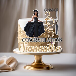 Custom 3D Graduation Cake Topper 2025 | Personalized Graduate Photo and ...