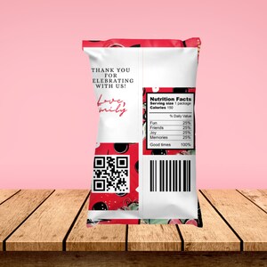 Ladybug Photo Birthday Chip Bag Labels, Lady Bug Birthday Chip Bag ...