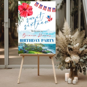 Editable Puerto Rico Welcome Sign Template | Birthday Banner | Skyline ...