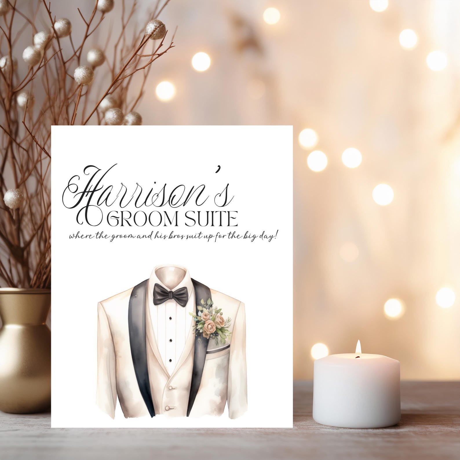 Custom Groom's Suite & Bachelor Party Welcome Sign | Groom and Bros ...