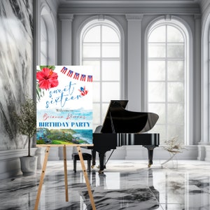 Editable Puerto Rico Welcome Sign Template | Birthday Banner | Skyline ...