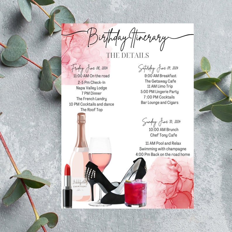 Ladies Weekend Birthday Getaway Invitation Printable Weekend - Etsy