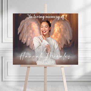 In Loving Memory Welcome Sign Template | Custom Photo Funeral Signage ...