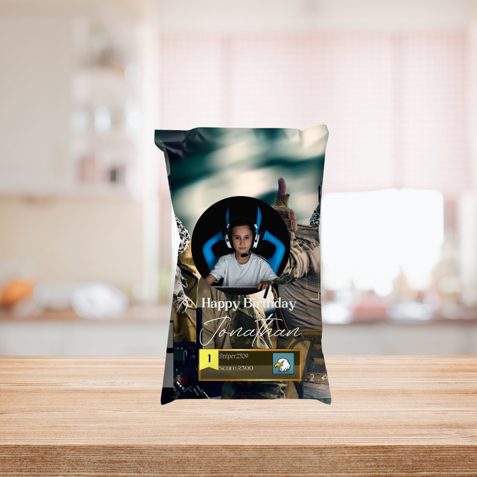 Video Game Birthday Chip Bag, Gamer, Gamer Party Favor Template, Custom ...