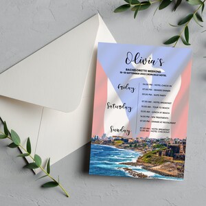 Puerto Rico Invitation Template, Editable San Juan Bachelorette ...
